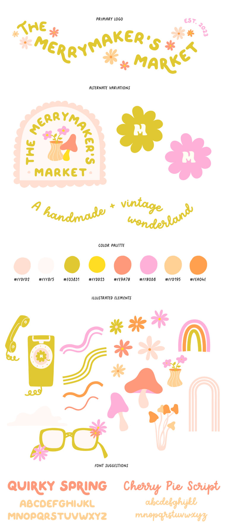 Brand Design: The Merrymaker's Market - Alicia Bruce Creates Whimsical ...